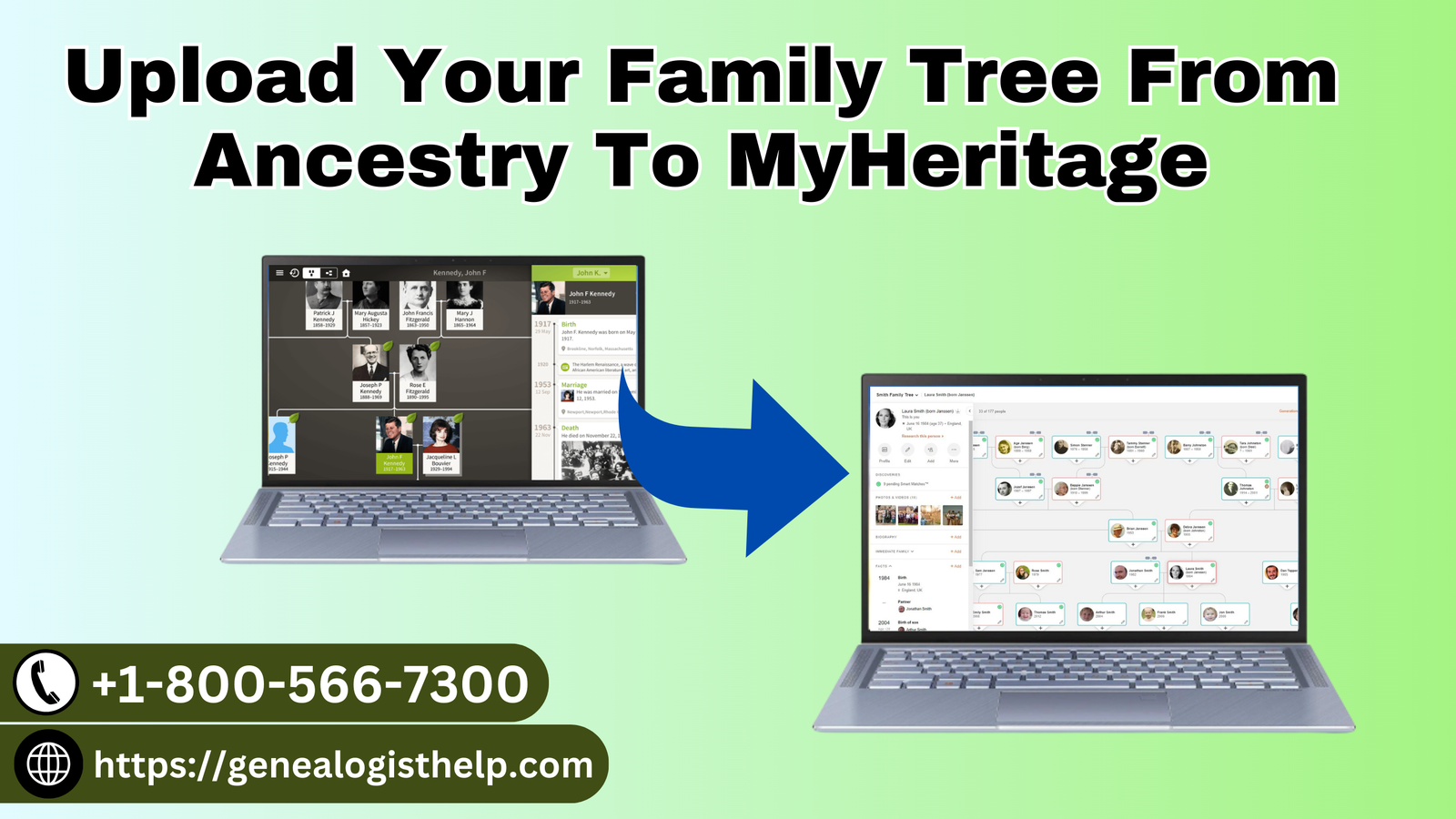Steps to upload your family tree from Ancestry to MyHeritage